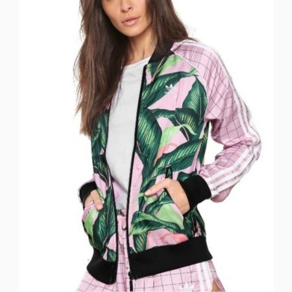 adidas Originals | Jackets & Coats | Adidas X Farm Rio Tropical Palm ...